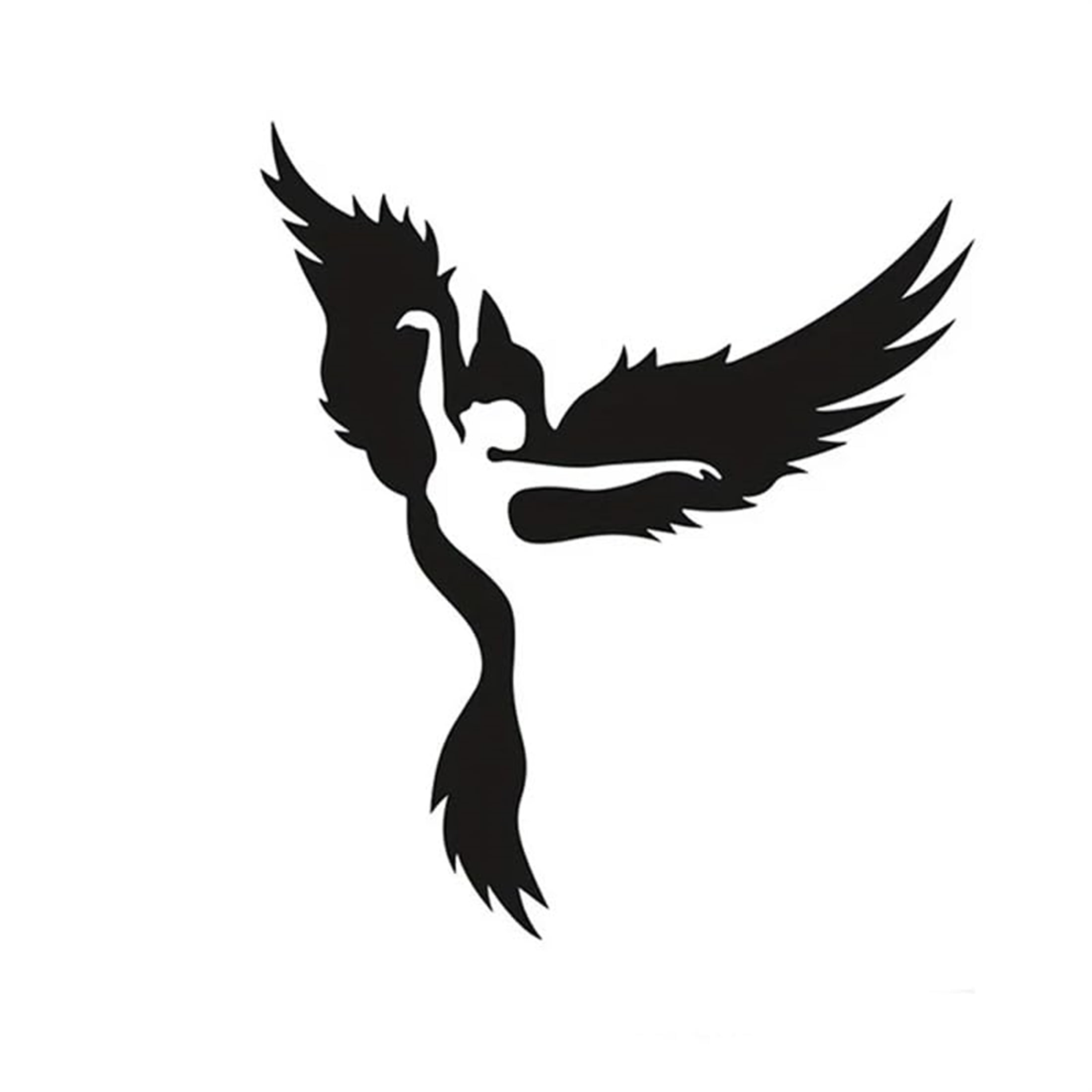 Metal Phoenix Wall Decor, Human Shaped Phoenix Wall Hanging Art, Iron ...