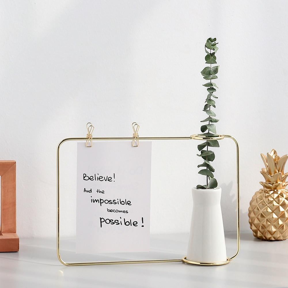 Metal Photo Frame Holder with Clip Photo Display Stand Home Decor ...