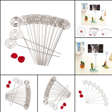 Uxcell 4.7 Inch Metal Wire Place Card Holder, 20 Pack Photo Picture ...