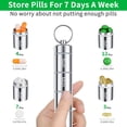 Metal Pill Box Organizer 7 Day Weekly - Portable Waterproof Pill Holder ...