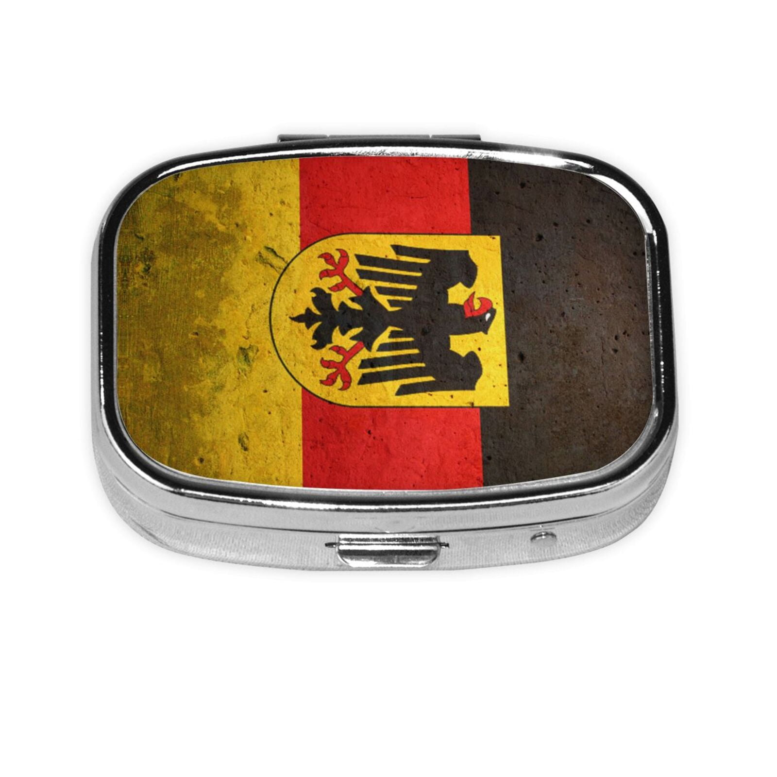 Metal Pill Organizer German Eagle Flag Portable Compact Pill Box 2 ...