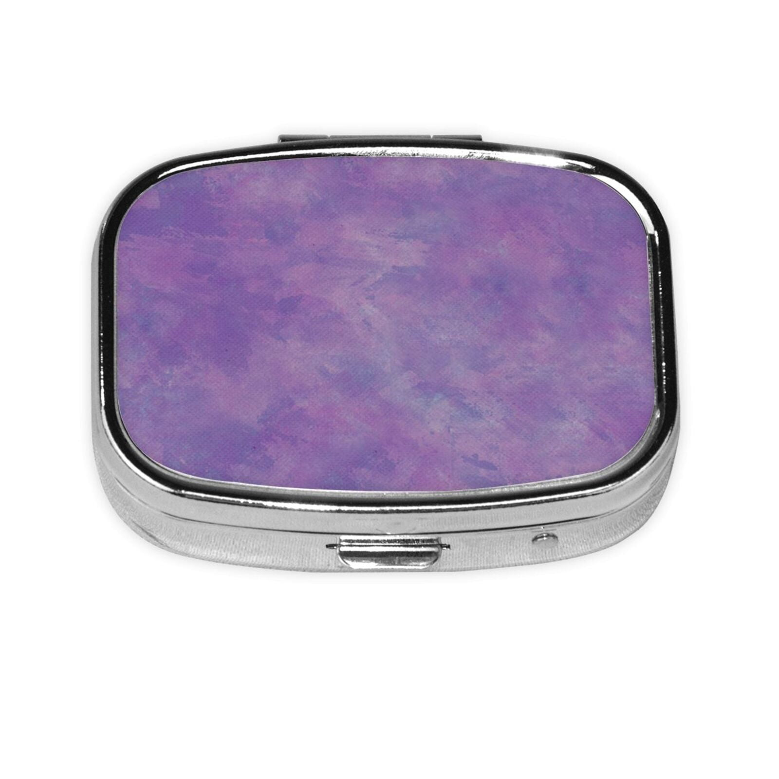 Metal Pill Organizer Purple Paint Portable Compact Pill Box 2 ...