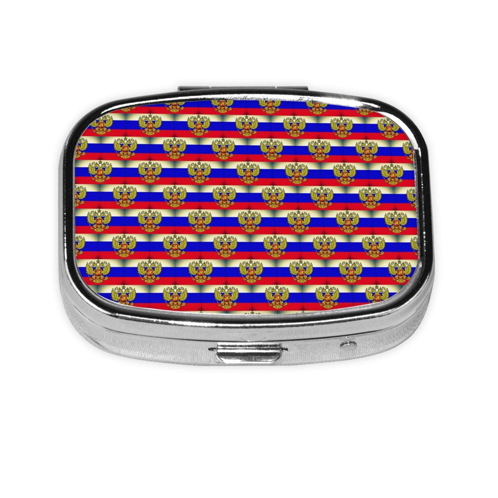 Metal Pill Organizer Russian Flag Portable Compact Pill Box 2 ...