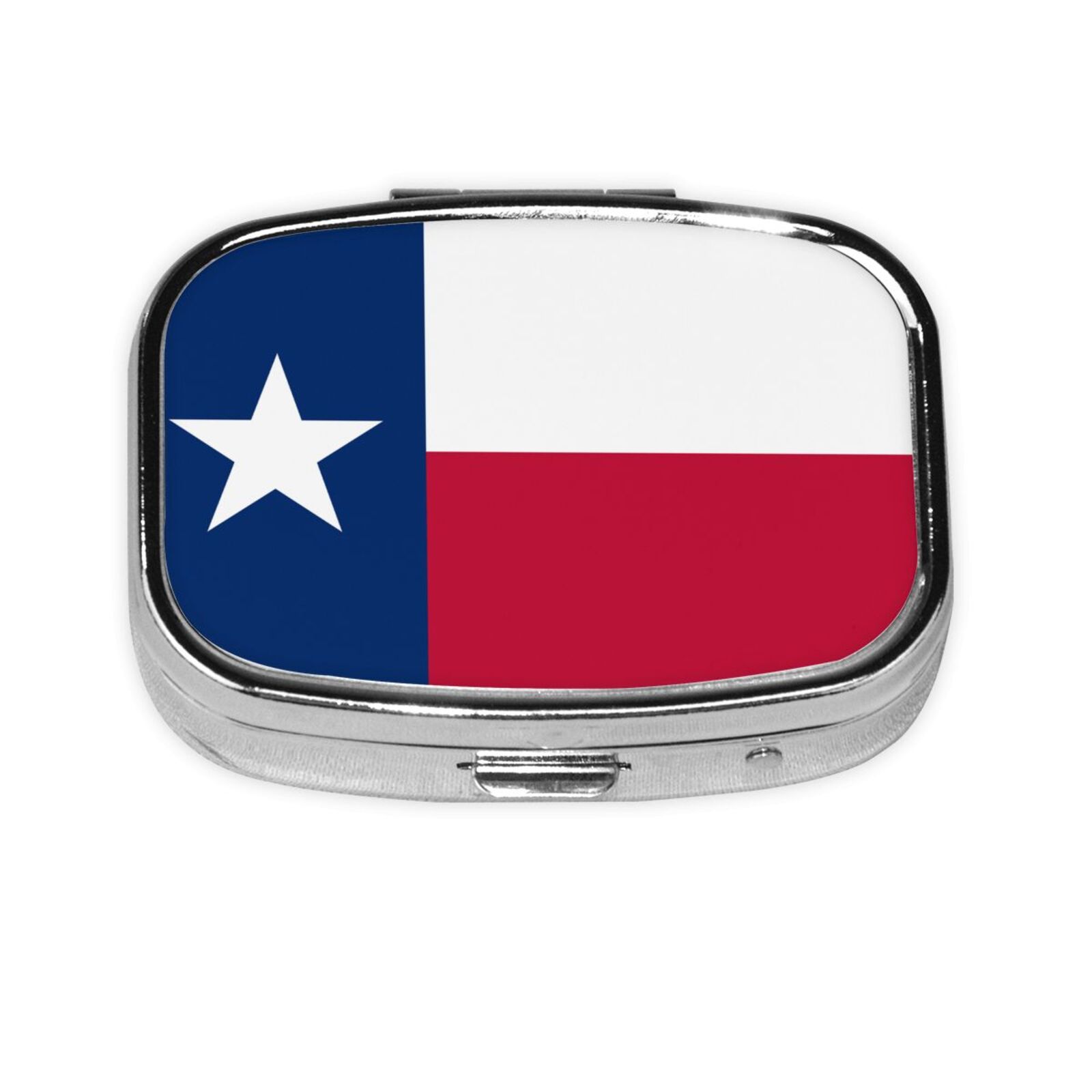 Metal Pill Organizer Texas Flag Portable Compact Pill Box 2 ...