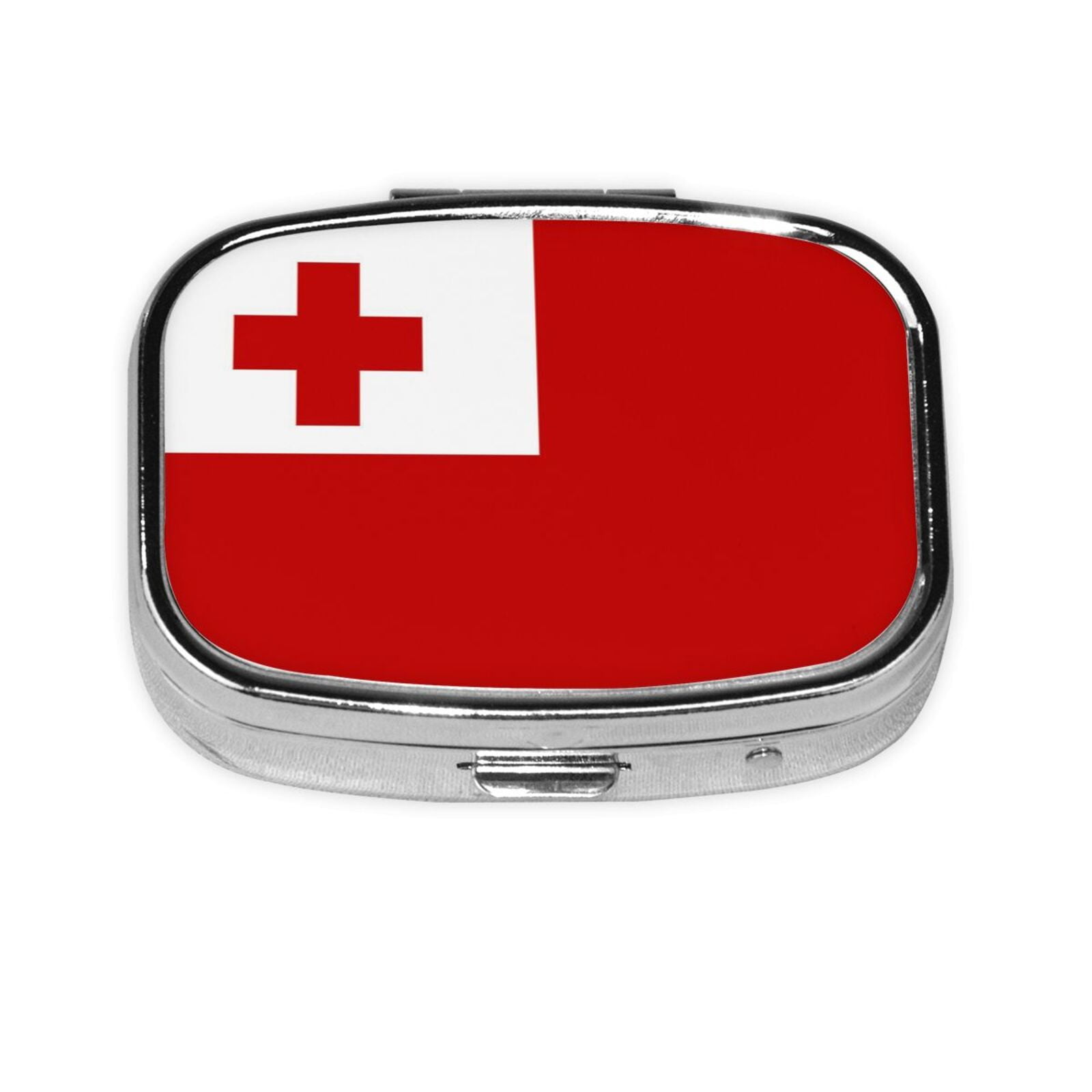 Metal Pill Organizer Tonga Flag Portable Compact Pill Box 2 ...