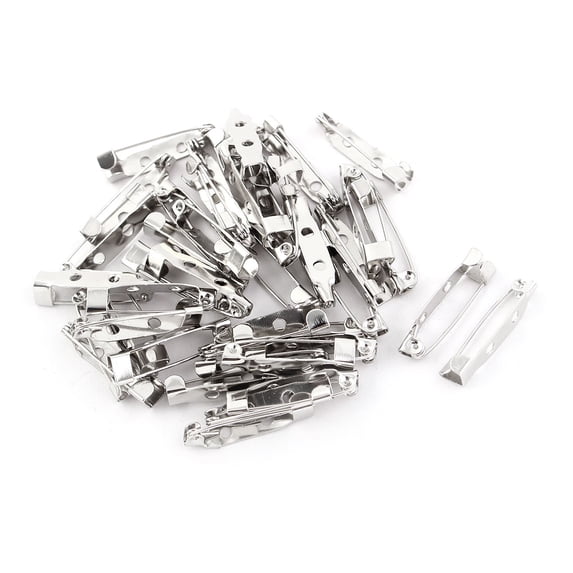 Unique Bargains Metal Pin Back Brooch Finding 2.5cm 40pcs - Walmart.com