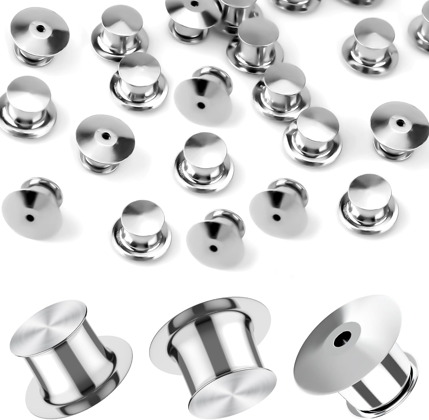 Metal Pin Backs, Locking Pin Backs, 20 Pieces Keepers Clasp Needle Back ...