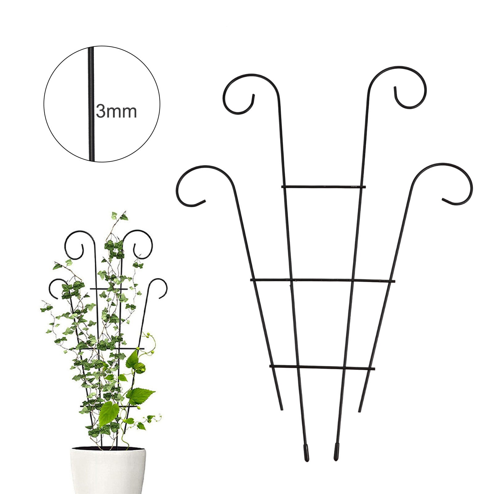 Metal Plant Climbing Support Frame Garden Trellis Flower Stand Cage for ...