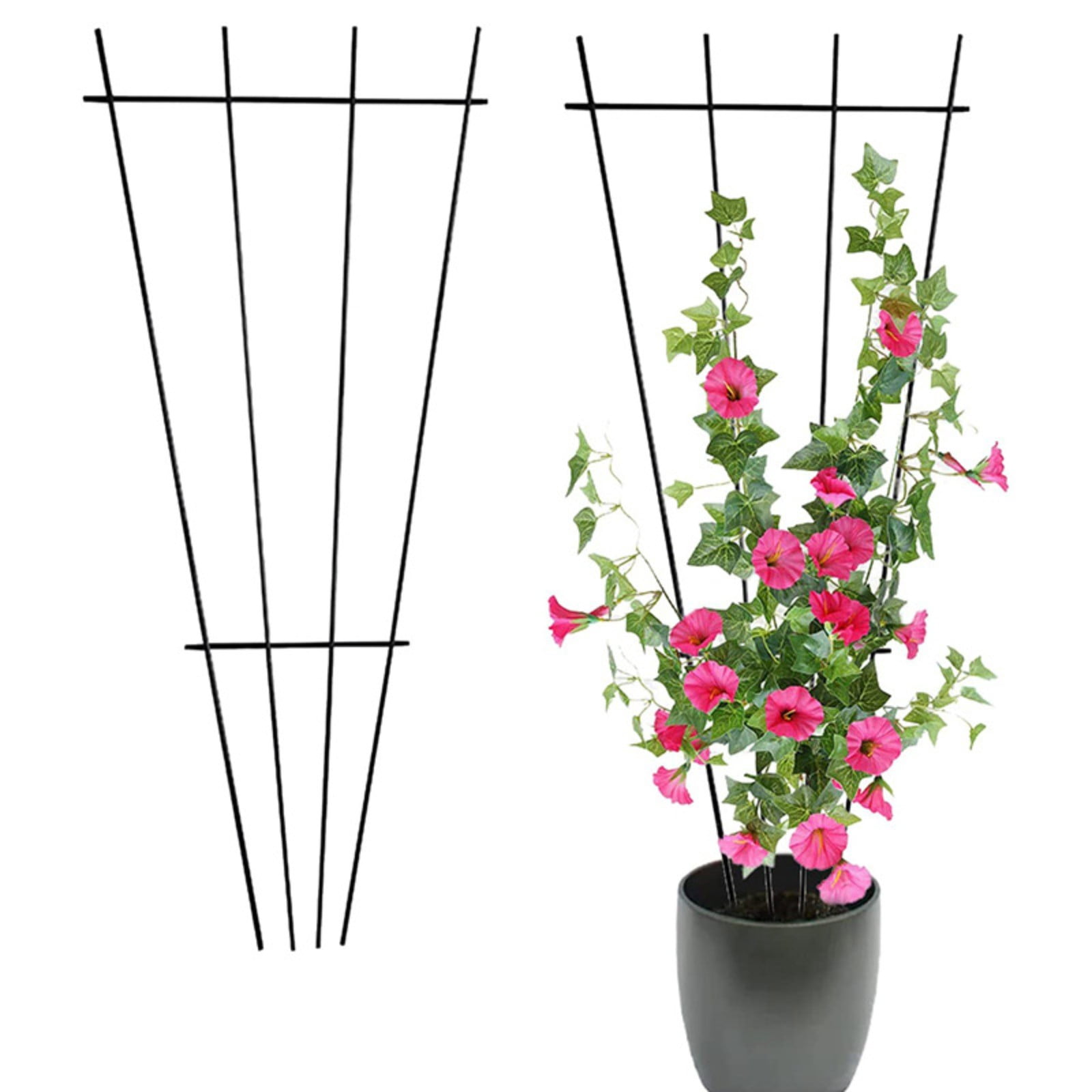 Metal Plant Stakes For Outdoor Plants 40x18cm Giant Plant Supports 4PC ...