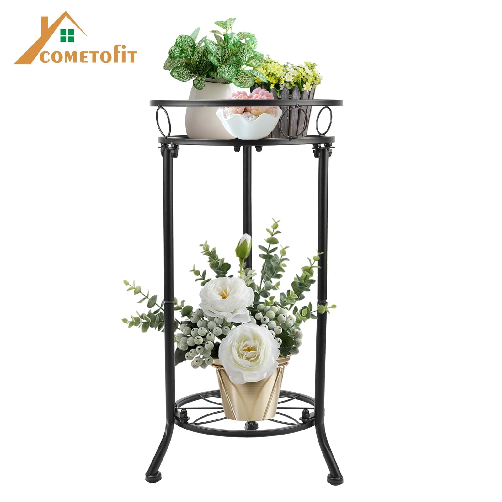 Cometofit Metal Plant Stand, Decorative Flower Pot Holder, Rustproof ...