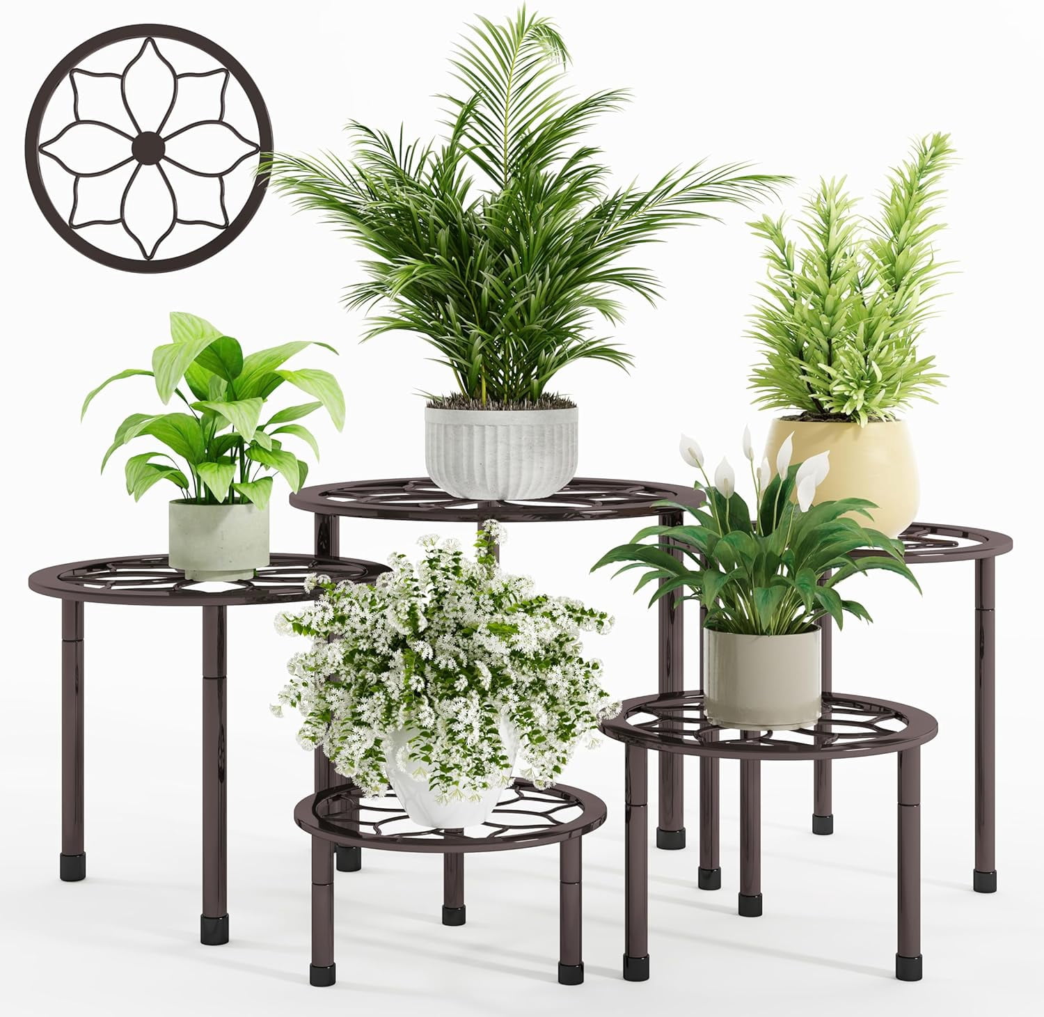 Metal Plant Stand Indoor Outdoor,Indoor Plant Stands for Patio Rust ...