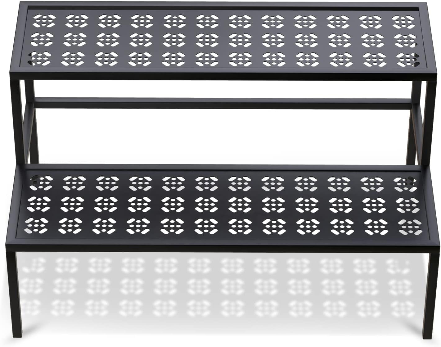 Metal Plant Stand Metal 2 Tier Potted Multiple Flower Pot Holder Plant ...