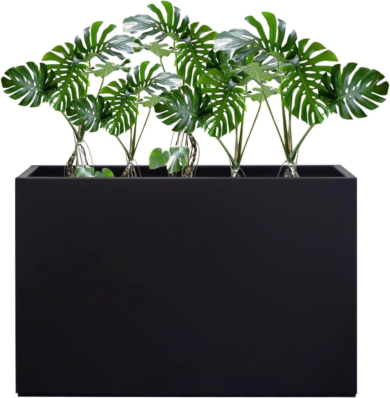 Metal Planter Box Rectangular Block - Galvanized Steel Long Box Planter ...