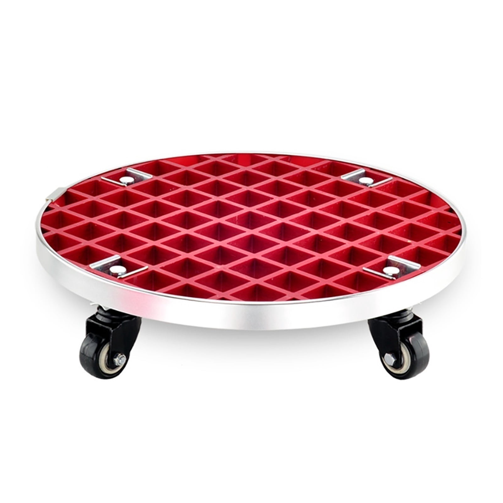 Metal Planter Caddies Plant Stand with Wheels Heavy Duty Round Garden ...