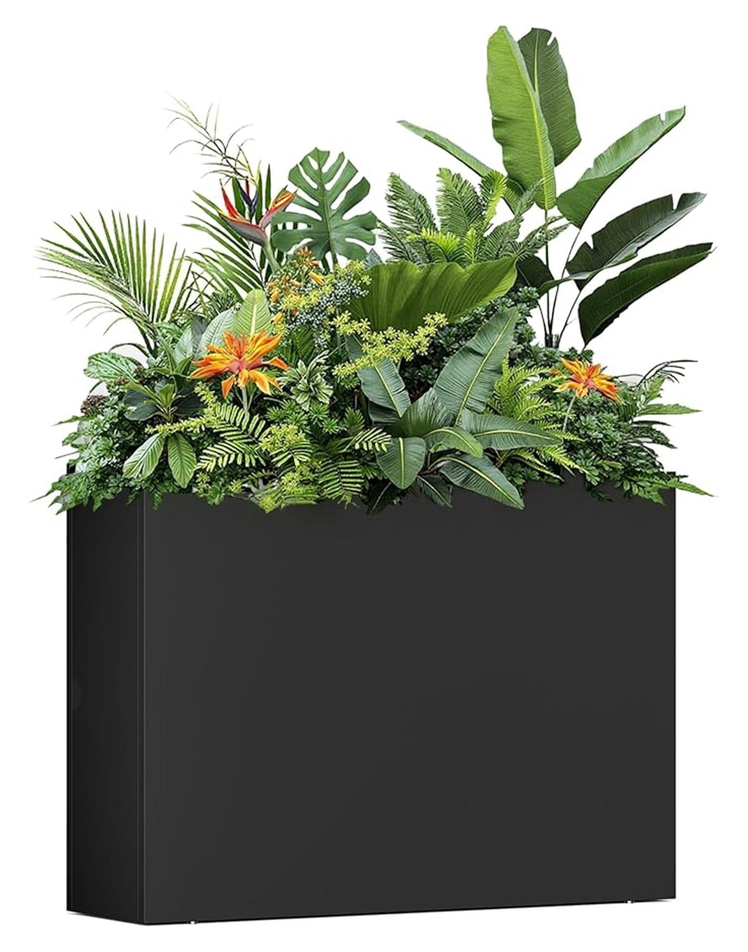 Metal Planters for Outdoors, Large Metal Planter Box 36”L x 10”W x 26”H ...