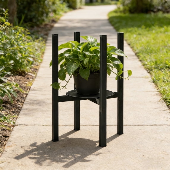 Metal Plants Stand,Fits 9-15 Inch Pots,Adjustable Height Mid Century ...