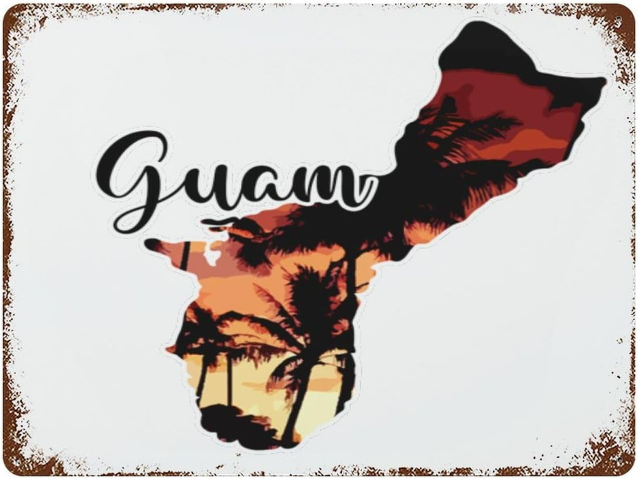 Metal Plaque Guam' Signs Famous' City Landmarks Posters Metal Signs ...