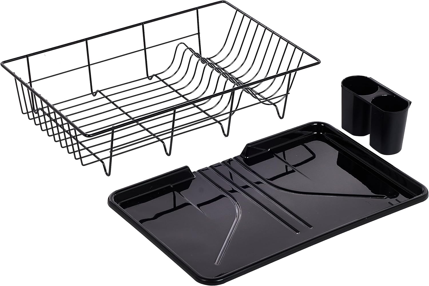Metal, Plasic ,Dish Drainer Drain Board and Utensil Holder Simple Easy ...