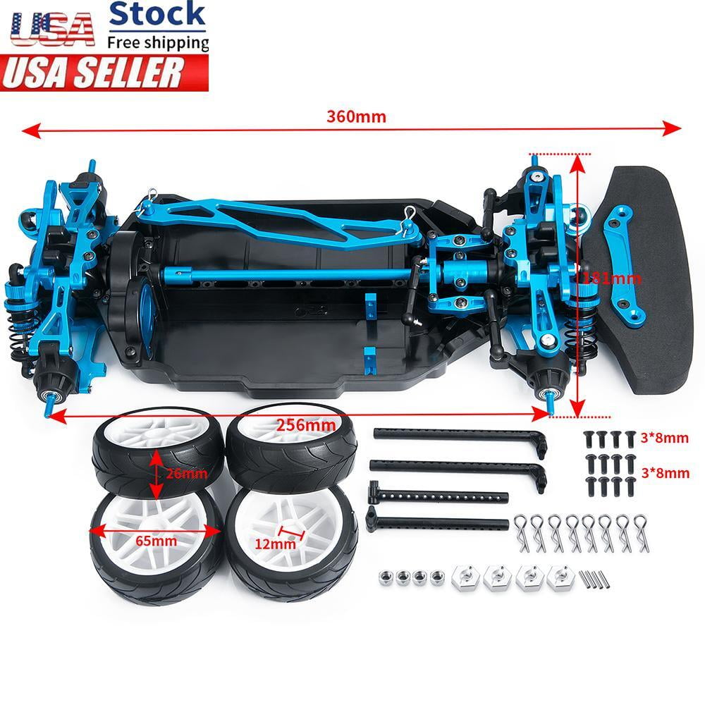 Metal & Platics Chassis Frame Kit For 1/10 4wd TT02 TT-02 Aluminum Upgrades - Walmart.com