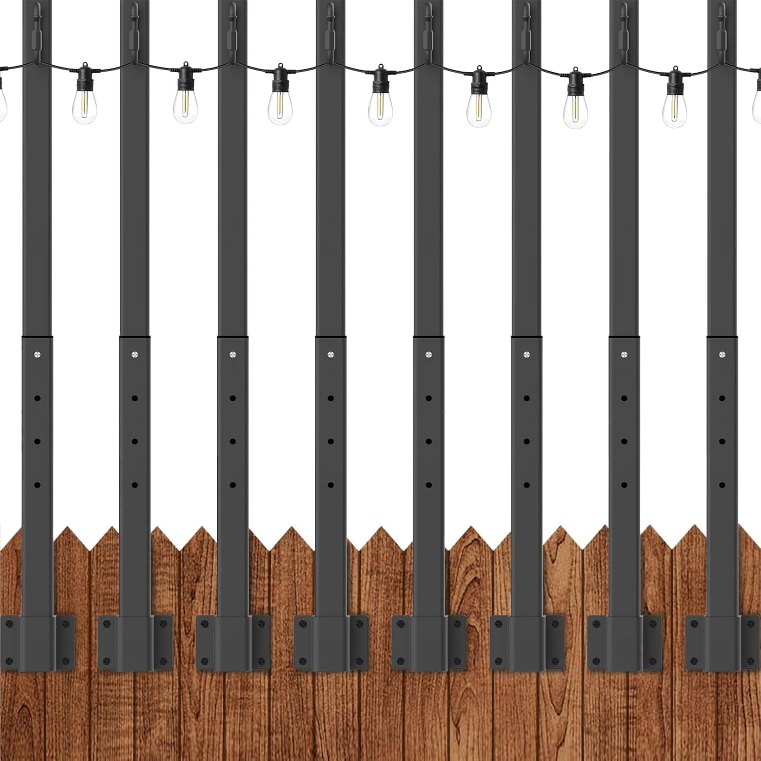Metal Poles with Fork for Outdoor String Lights,Outdoor Light Poles ...