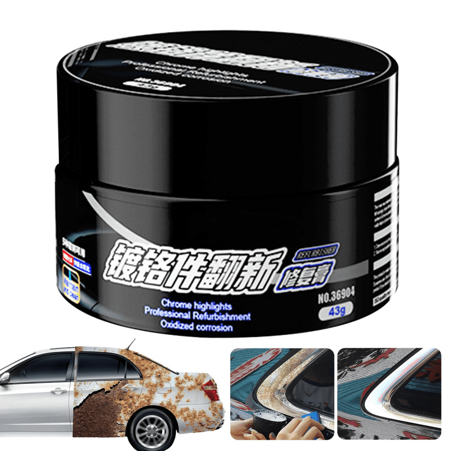 Metal Polish And Cleaner Paste 43g Chrome Restoration And Rust Well ...