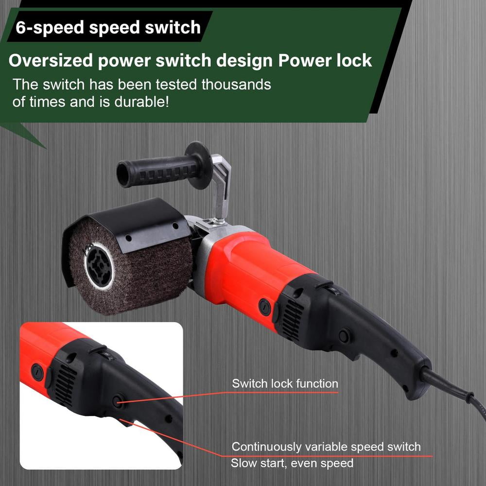Metal Polisher 1400W Electric Wheel Sander Polisher 500-3000 RPM Burnishing Polishing Tool for ...