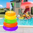 Metal Pool Float Storage Rack with Water Bag Pool Float Organizer for ...