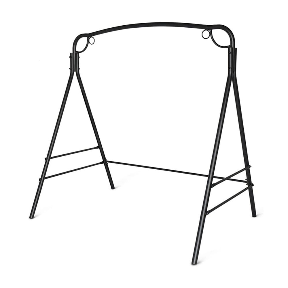 Metal Porch Swing Stand with Black Finish, Heavy Duty 660 LBS Weight ...
