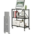 Metal Portable Shelving - Foldable, Wheeled & Lockable - Tool Free ...