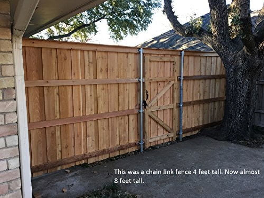 Metal Post Extension - Fence Extender (2-Pack) and Accessories (12 ...
