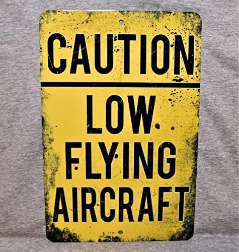 Metal Poster Plaque Low Flying Aircraft Airplane Aviation Airport ...
