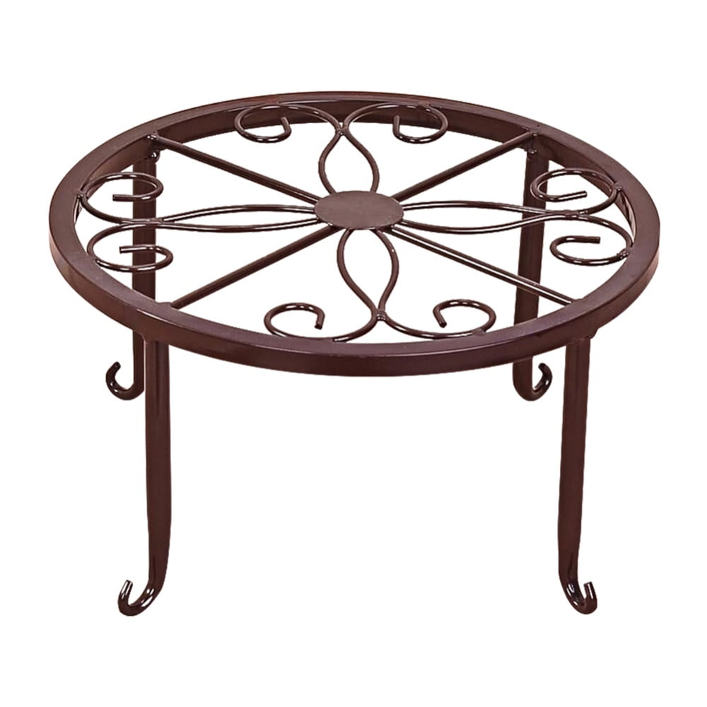 Rust Proof Wrought Iron Plant Stand - Metal Flower Pot Holder for ...
