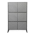 Metal Privacy Screen, 48 x 75 Inch Louvered Steel Decorative Fence ...