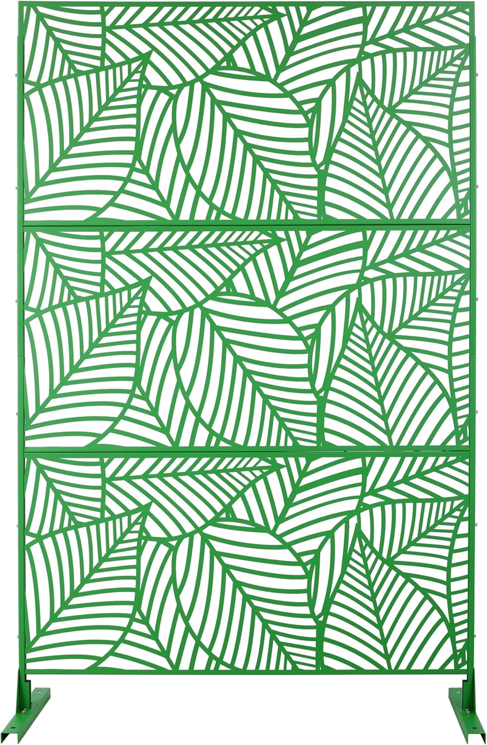 Metal Privacy Screen, 76" H×48" W, Outdoor Privacy Screens 3-Panel ...