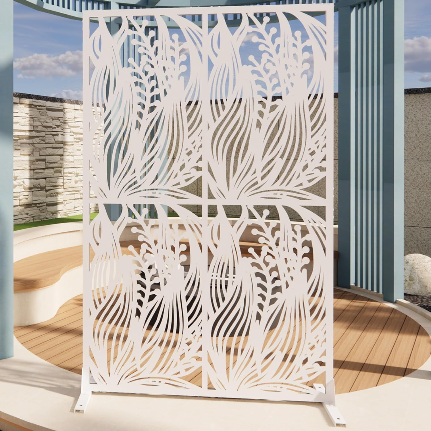 Metal Privacy Screens 72" H Outdoor Privacy Screens Panels Outdoor and ...