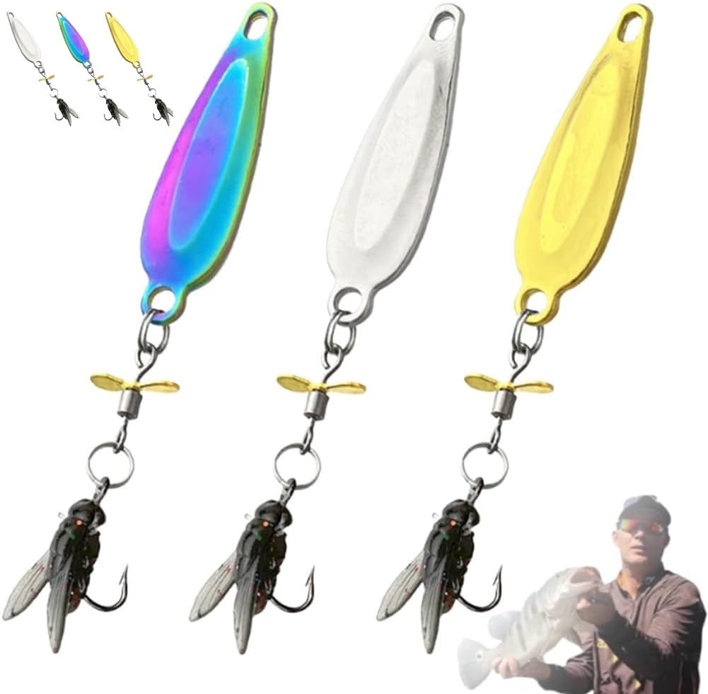 Metal Propeller Fishing Lure for Catching Fish, 3D Bionic Swimming Bait ...