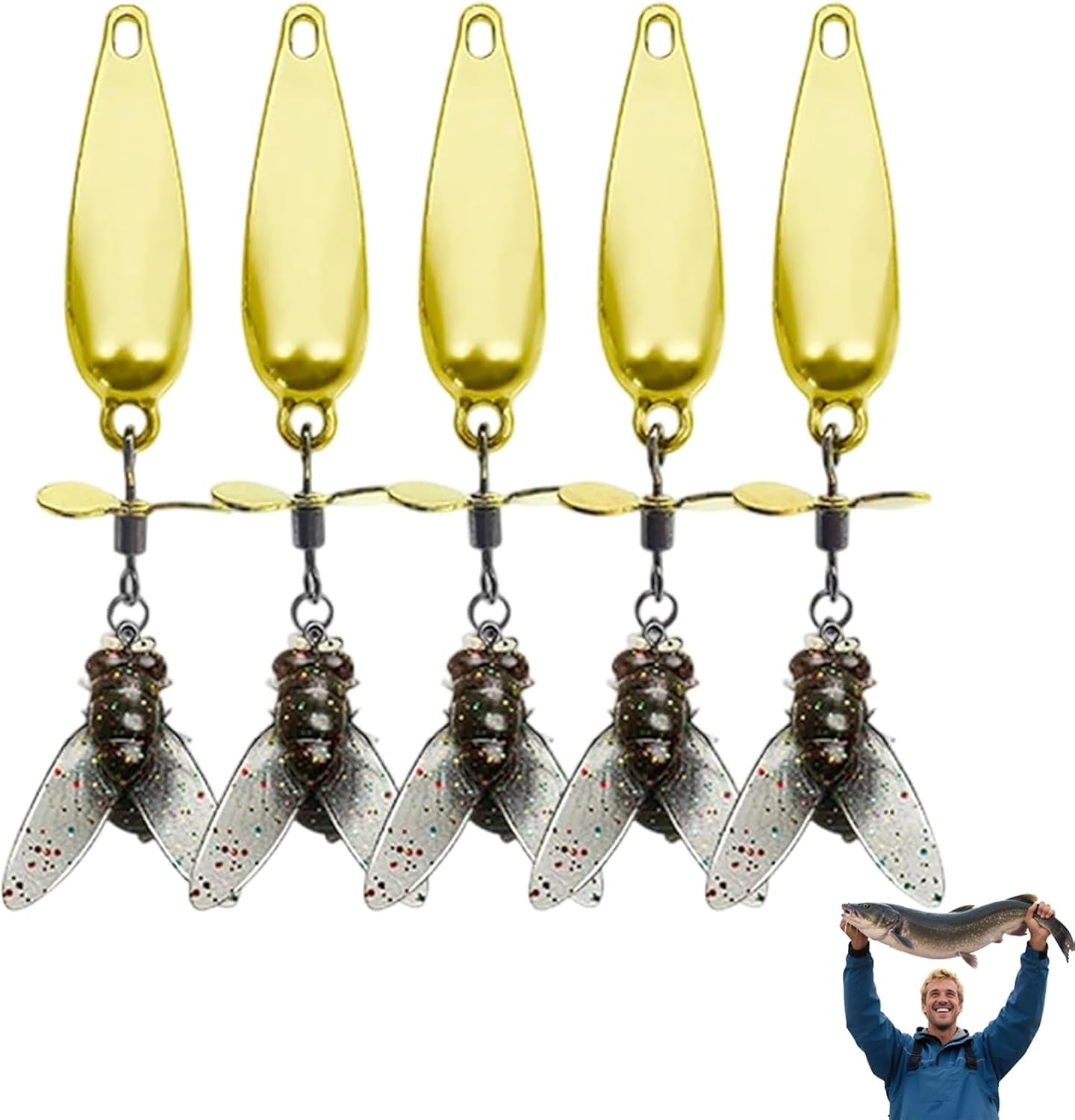 Metal Propeller Fishing Lure for Catching Fish, Roumant Metal Propeller ...