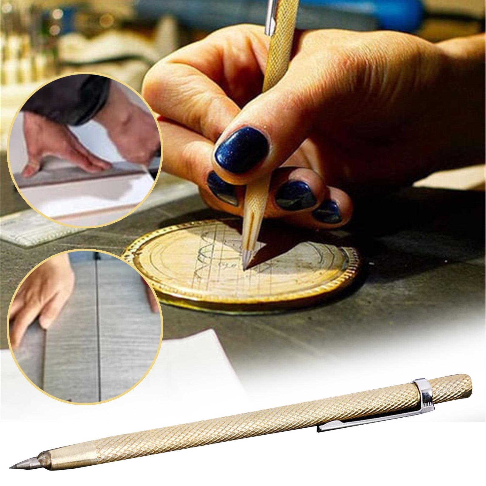 Metal Protractor Center Finding 6 Angle Protractor Metal Tile Marker ...