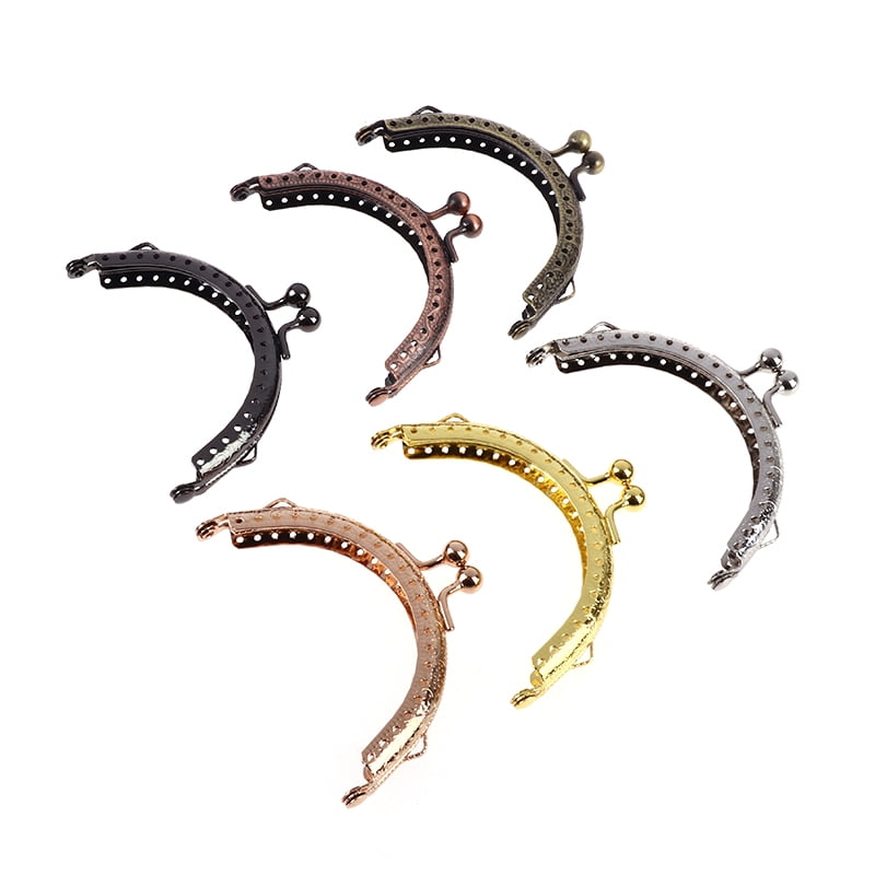 Metal Purse Frame Kiss Clasp Lock For Clutch Bags Handle Handbag ...