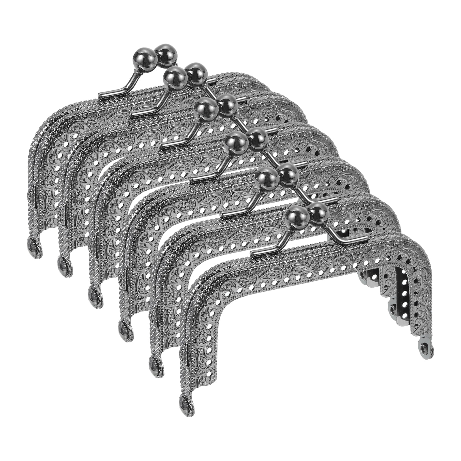 Metal Purse Frames, 3.3" 6Pcs Kiss Lock Clasp Frame for Coin Bags DIY ...
