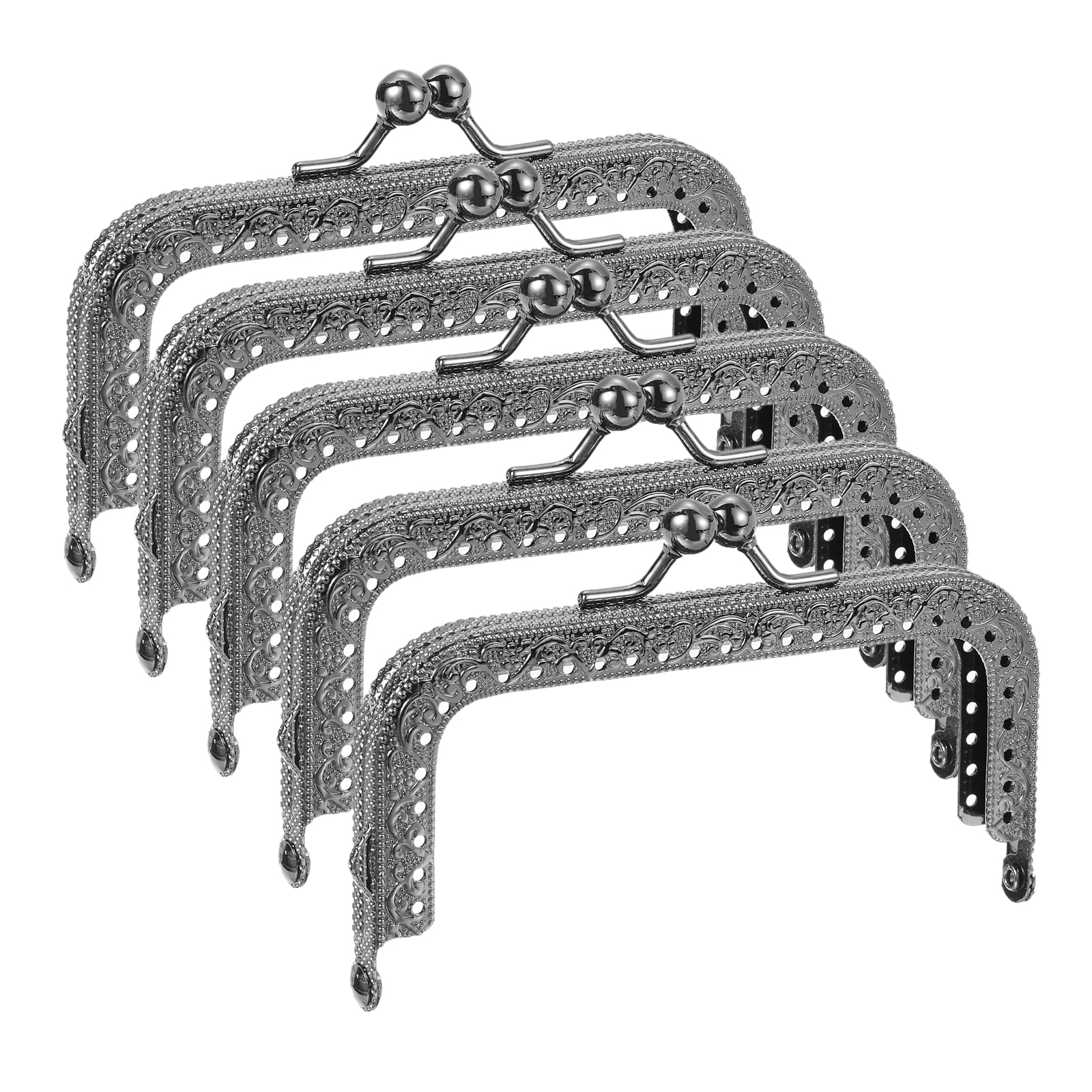 Metal Purse Frames, 4.1" 5Pcs Kiss Lock Clasp Frame for Coin Bags DIY ...