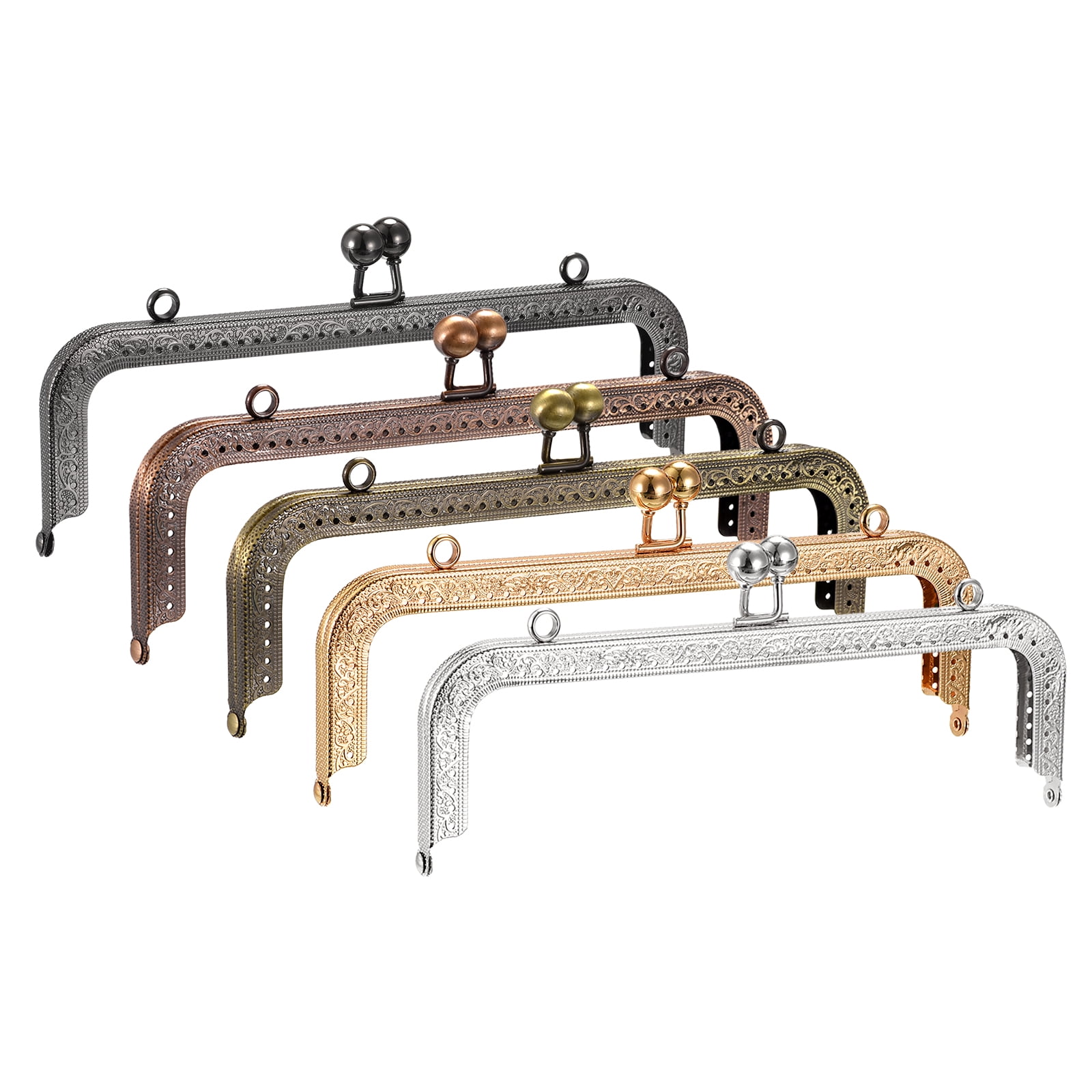 Metal Purse Frames, 8.1" 5Pcs Kiss Lock Clasp Frame for Coin Bag DIY ...