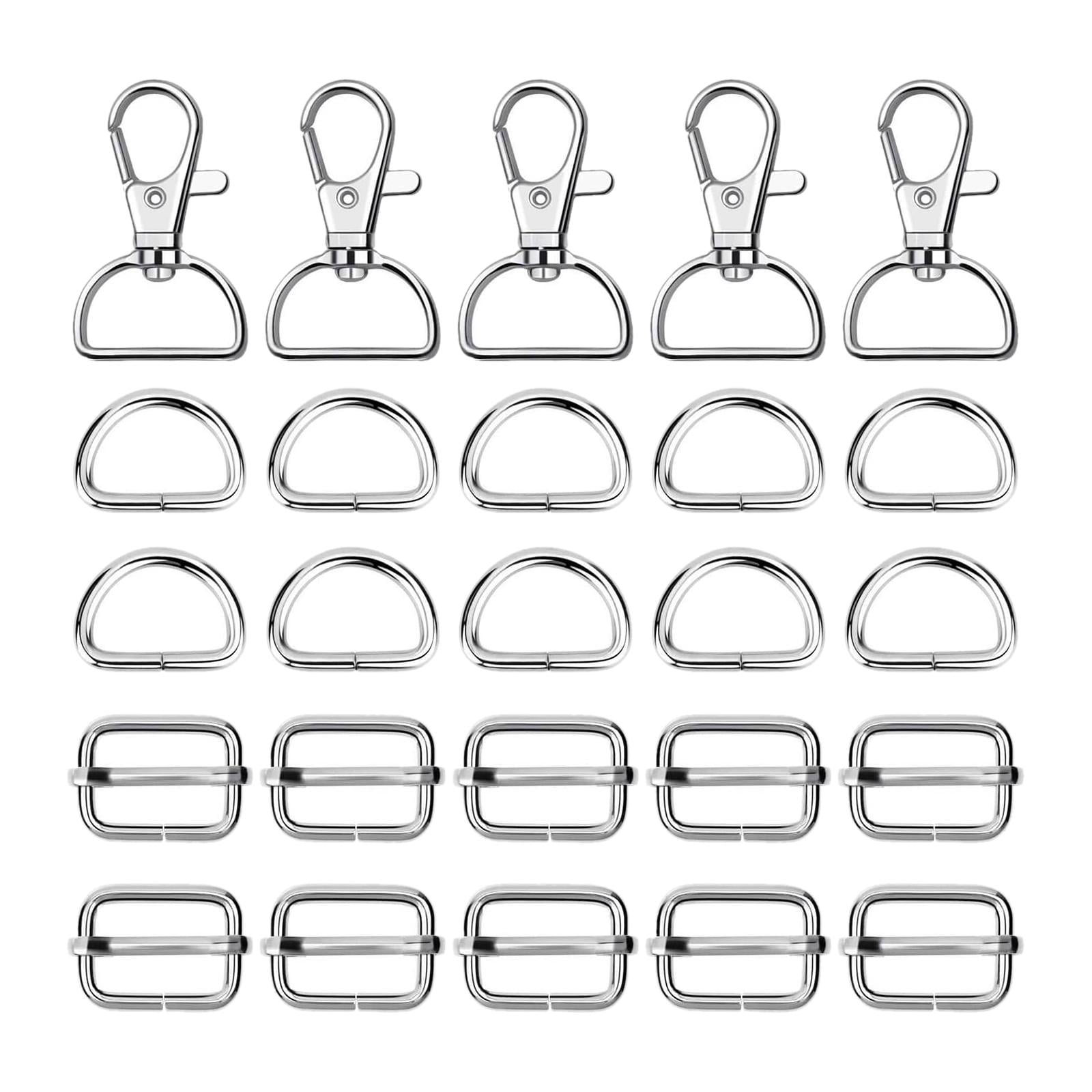 Walmart Metal Purse Hardware Set: Swivel Clasp, Slide Buckles, Snap ...