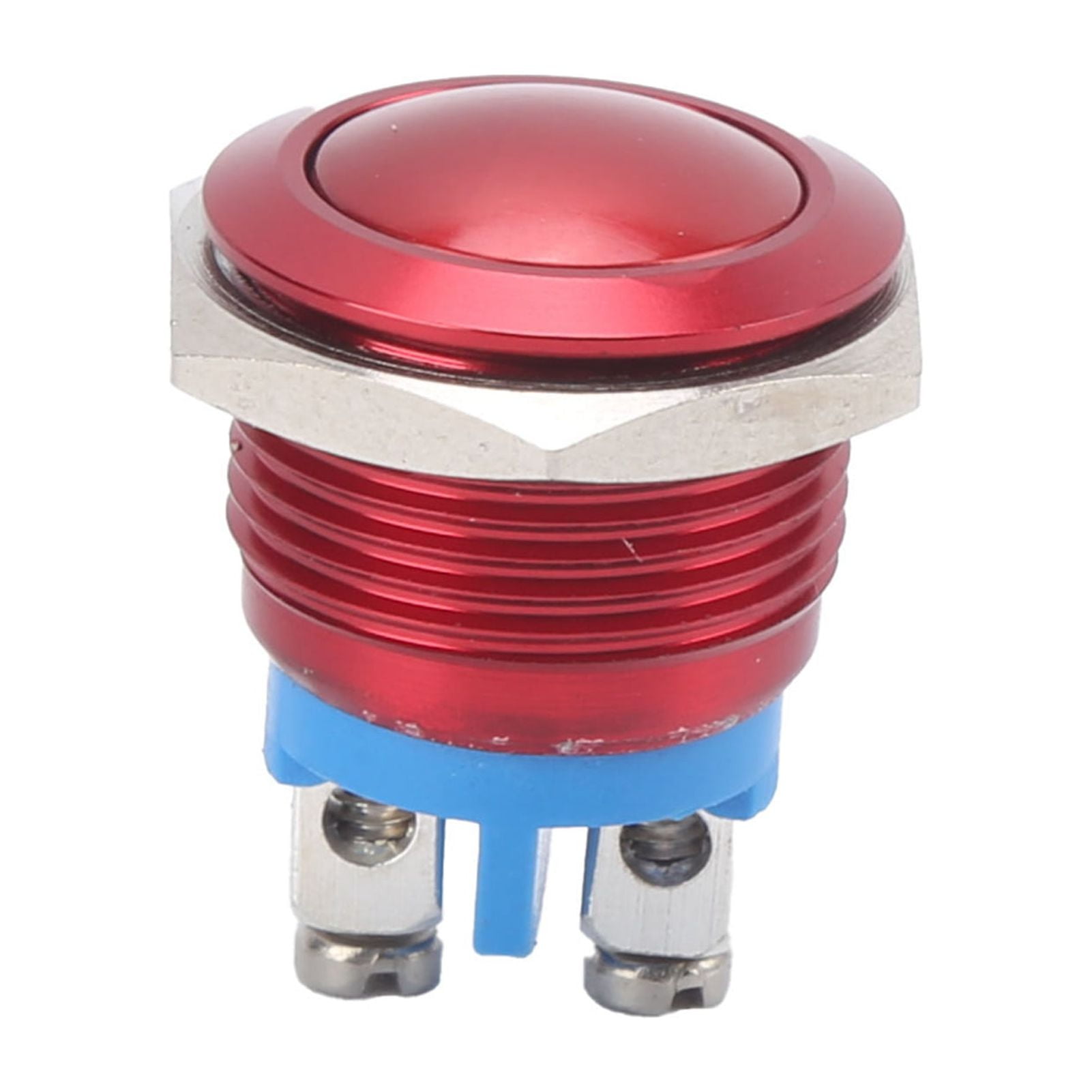 Metal Push Button Switch, 16mm 220V Red, Full Oxidation Self-Reset Jog ...