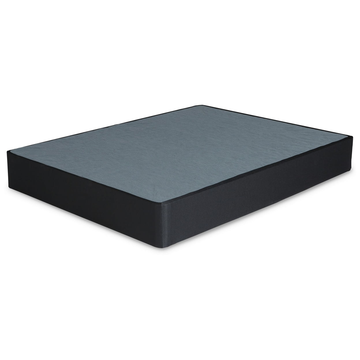 Benzara Metal & Fabric Queen Size Bed Foundation with Rounded Corners ...
