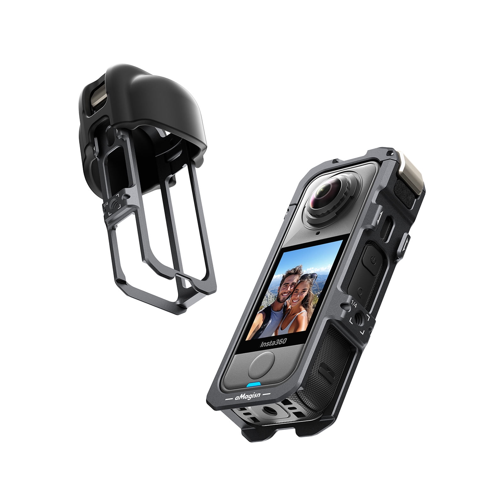 Metal Quick Release Frame Cage for Insta360 X4 Air with Protective Lens ...