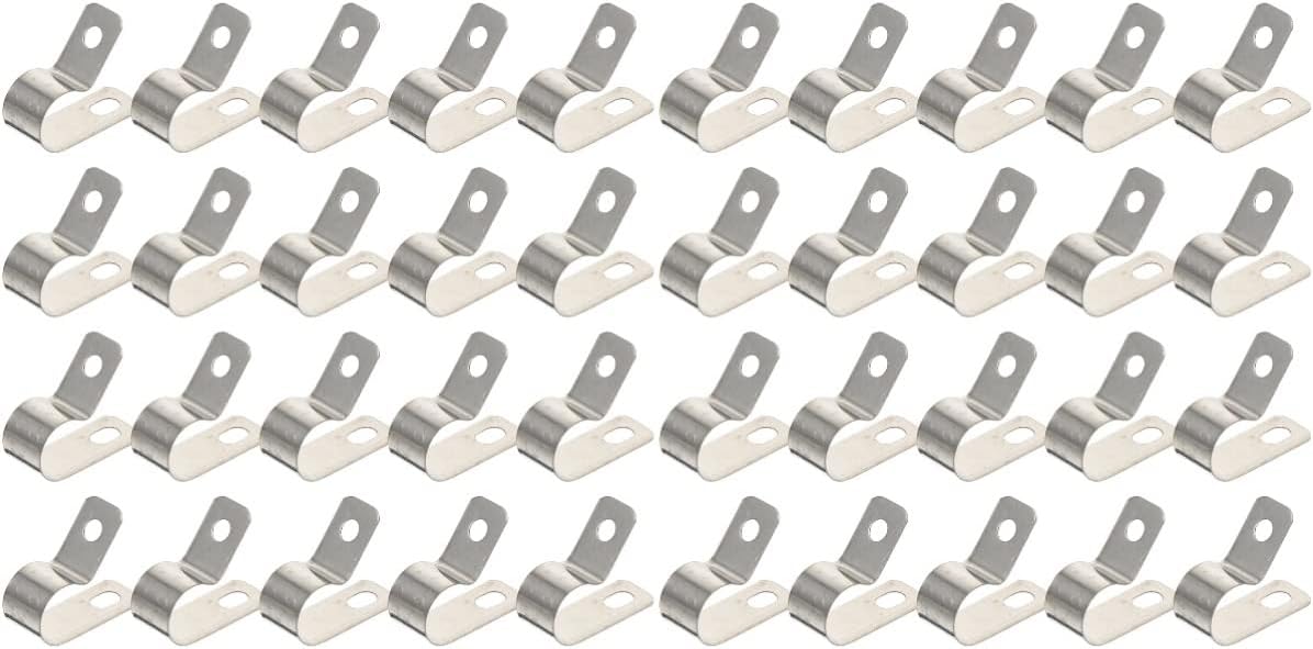 Metal R-Type Cable Brackets Type Wire Clips Metal Holder 40 Pcs R-Type ...