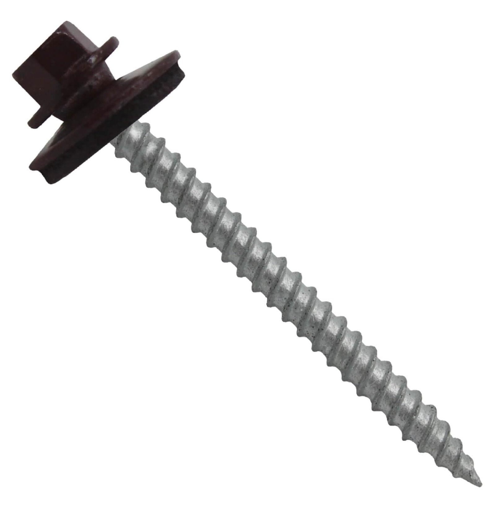 Metal ROOFING SCREWS: (250) 12 x 2-1/2" BURGUNDY Hex Head Sheet Metal ...