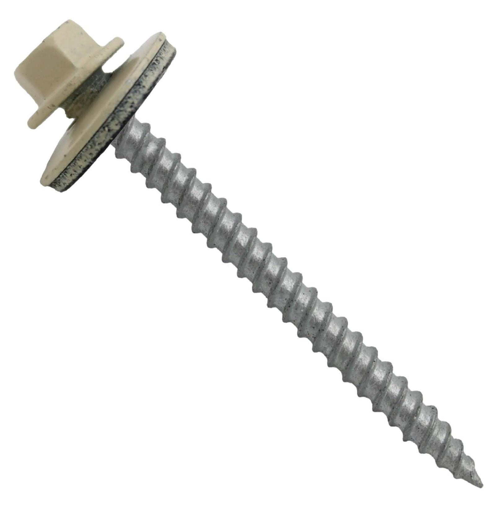 Metal ROOFING SCREWS: (250) 12 x 2-1/2" IVORY Hex Head Sheet Metal Roof ...