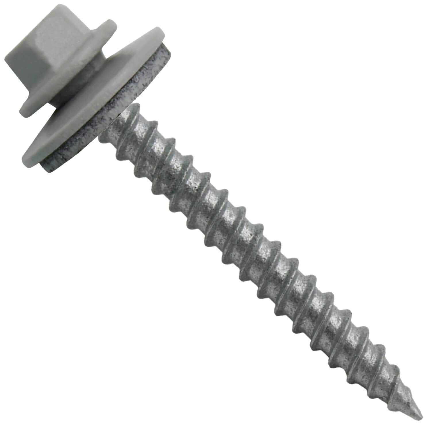 Metal ROOFING SCREWS: (250)12 x 2" ABC GRAY Hex ReGrip Sheet Metal Roof ...